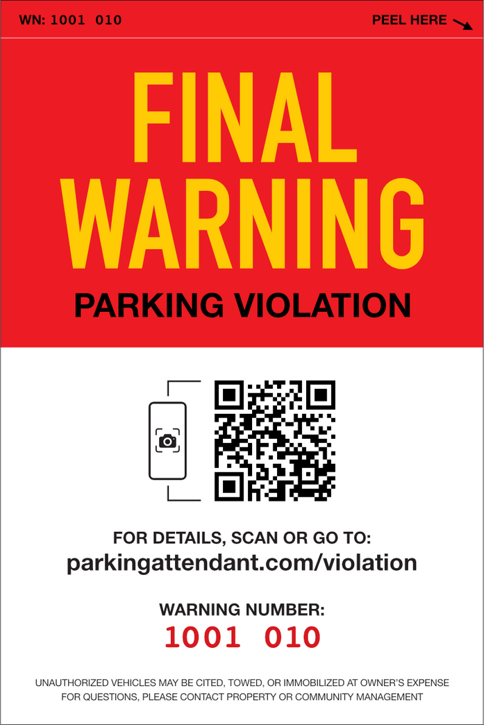 Final Smart Warning Stickers (pack of 50) – Community Boss